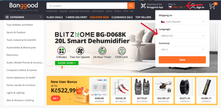 Banggood Czech – ⁠český sklad, sortiment, srovnání s čínskými e-shopy ...